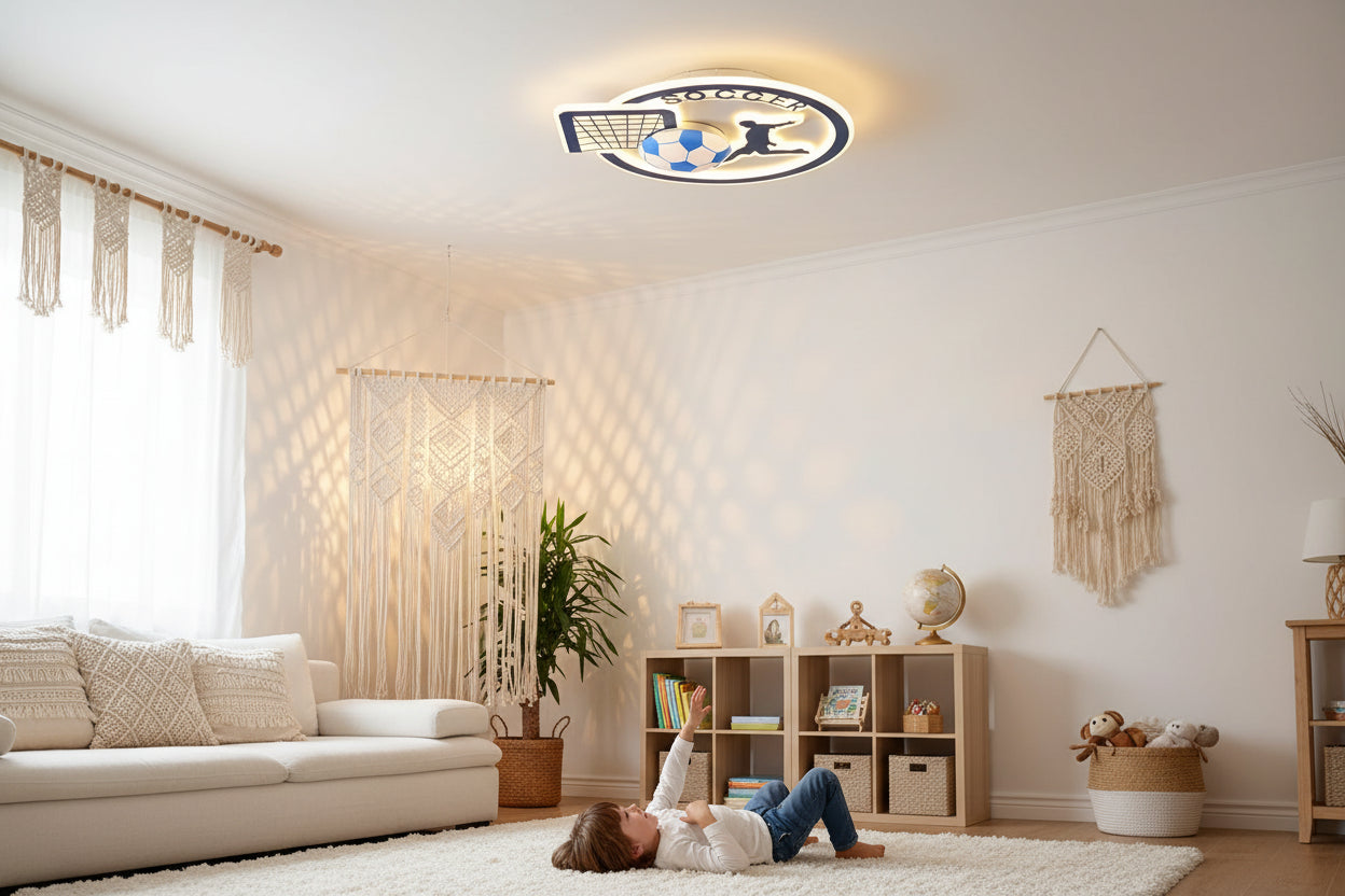 Football Soccer Fan Celing Light for Kids Room